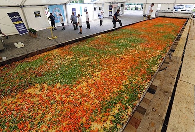 Largest Pizza, Biggest Burger, and Other Largest Foods in the World