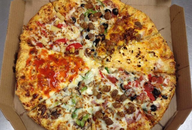 Reddit - Domino's employee creates a pizza with different toppings for ...