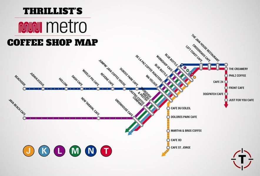 The greatest SF coffee shop map ever made - Thrillist San Francisco