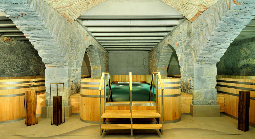 Thermal Spa Built from Beer Barrels at Zurich's Thermalbad and Spa ...