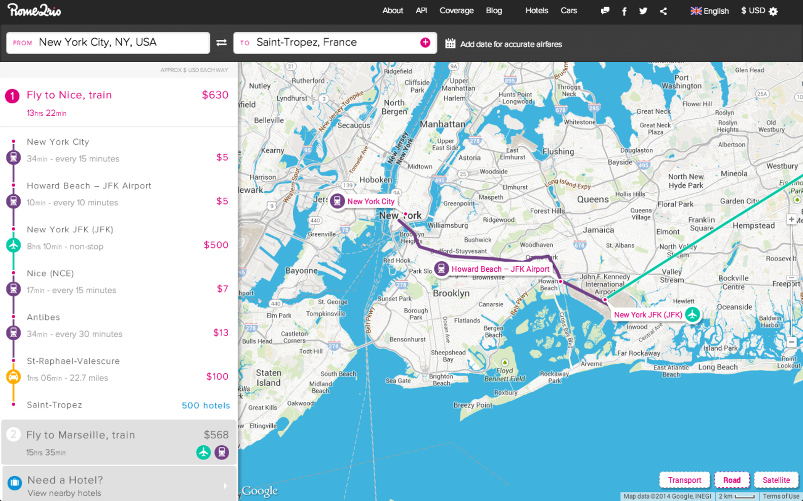 Rome2Rio - Travel App to Plan Your Entire Trip - Thrillist