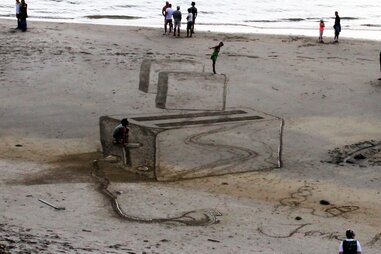 Sand Art - 3D Sand-sculpting by Art collective 3DSD on New Zealand's ...