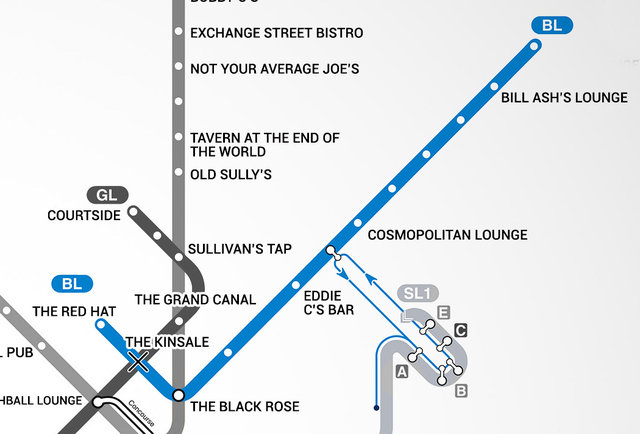 Boston's first map of bars near the T - MBTA Bar Map