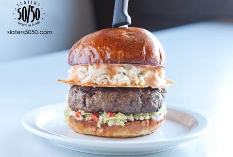 Slater's 50/50 Picks The Surf and Turf for June Burger of the Month ...