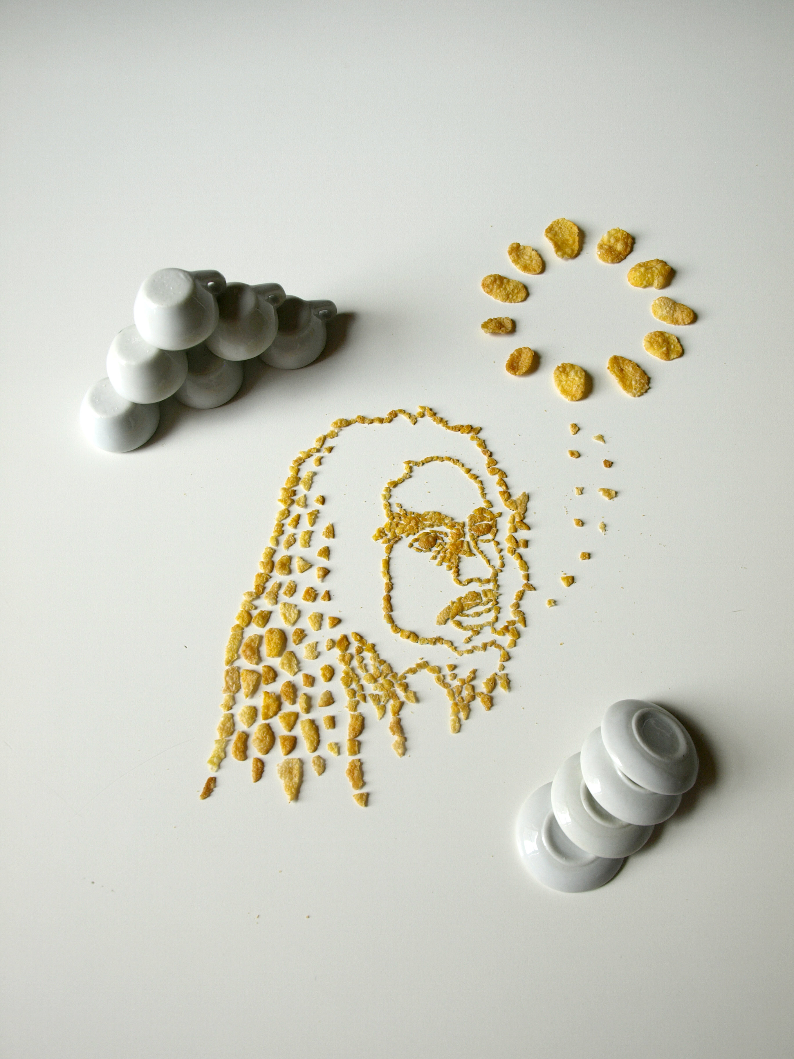 Corn Flakes Art - Sarah Rosado Creates Portraits of Slash, John Lennon ...