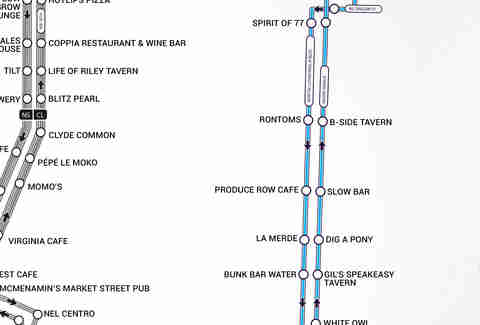Portland's first transit booze map - Thrillist