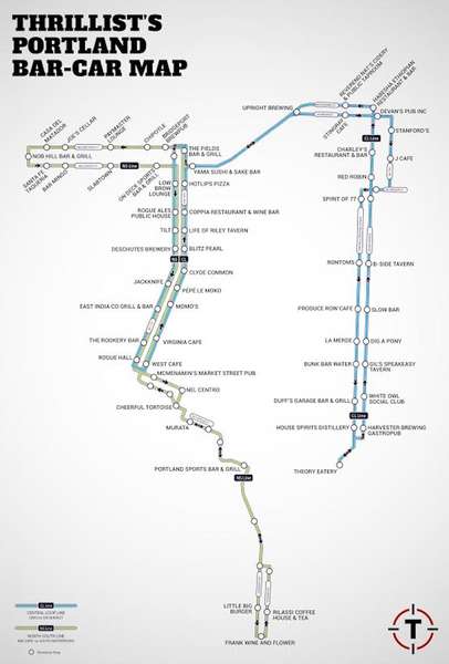 Portland's first transit booze map - Thrillist
