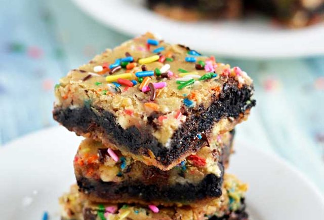 Birthday Cake Remix Brownies by Host the Toast