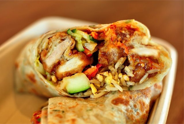 Panda Express Burrito - Orange Chicken - Innovation Kitchen Pasadena