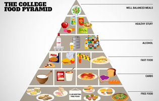 The College Food Pyramid - College Food Humor - Thrillist