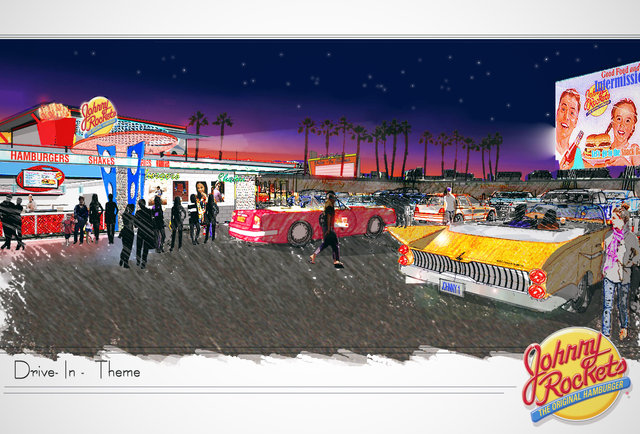 Johnny Rockets Drive-In Movie Theaters
