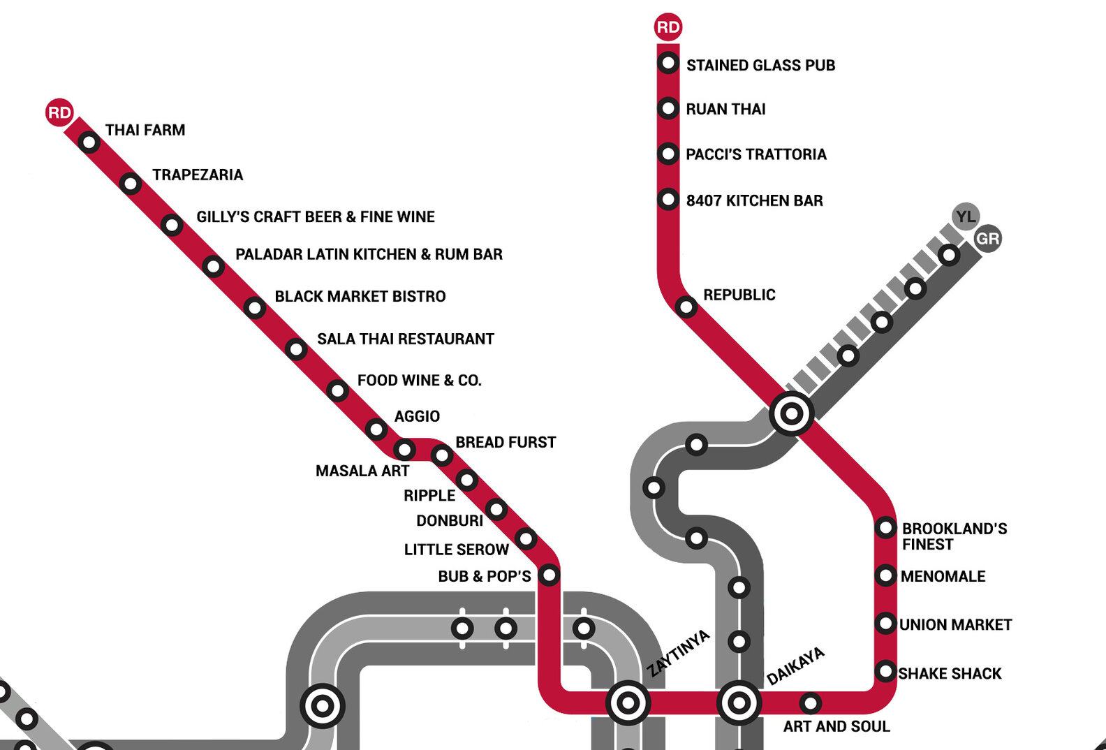 DC Metro Restaurant Map - Washington restaurants near stations - Thrillist