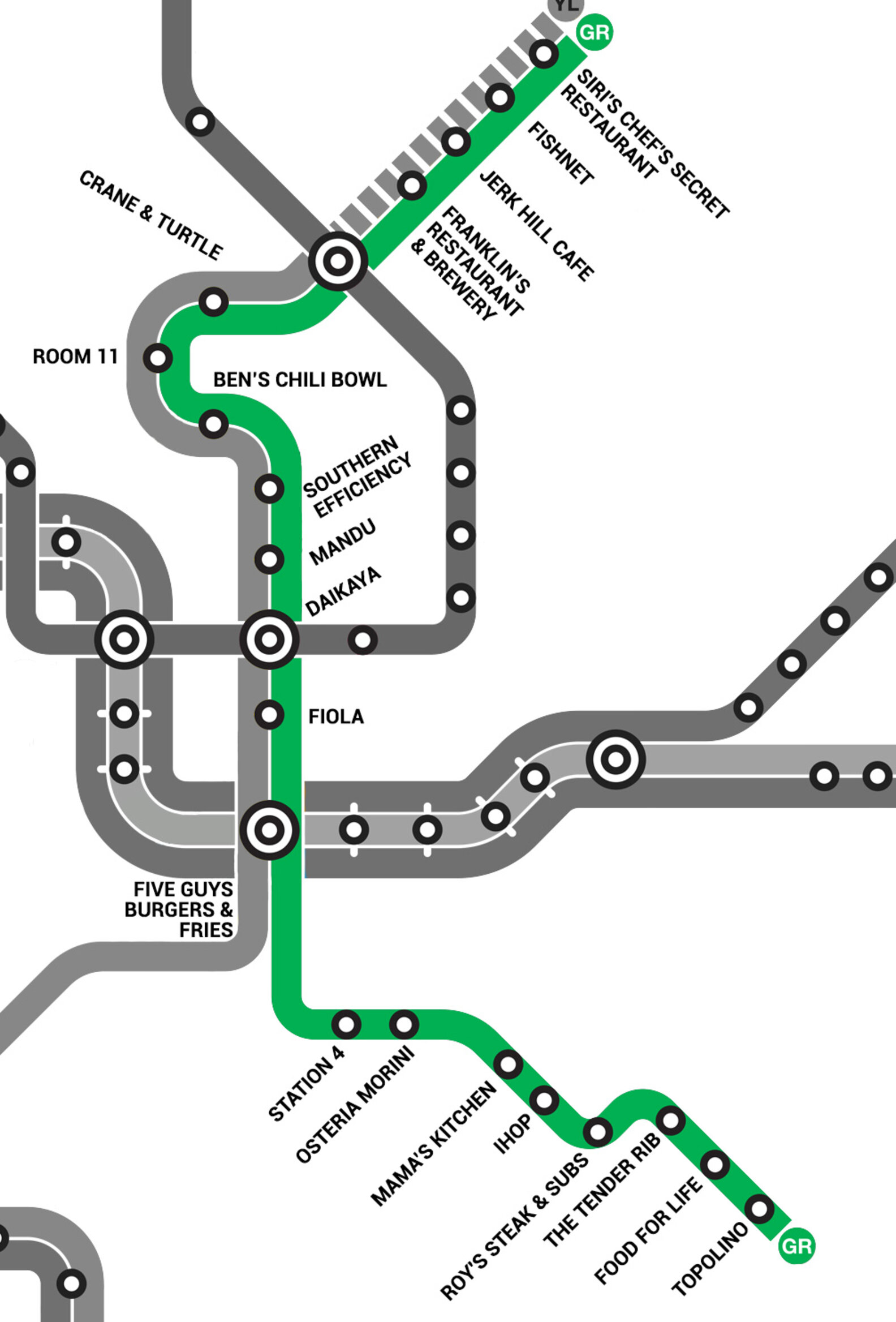DC Metro Restaurant Map - Washington restaurants near stations - Thrillist