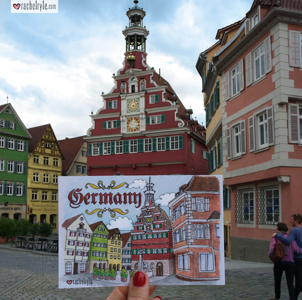 Instagram postcards of Europe - Drawings by Illustrator Rachel Ryle ...