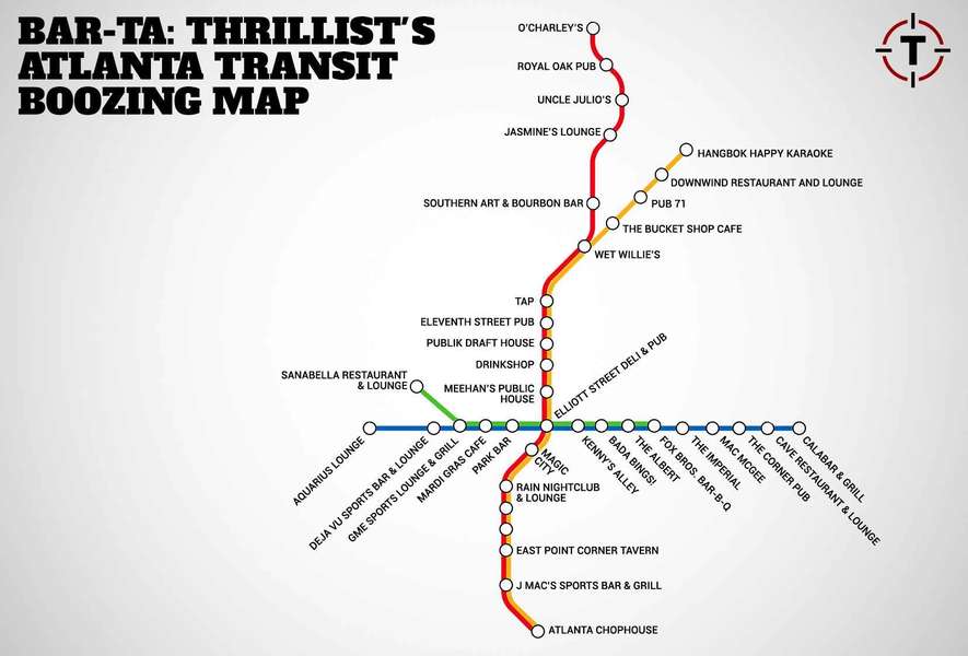 BARTA Atlanta's first transit booze map - Thrillist