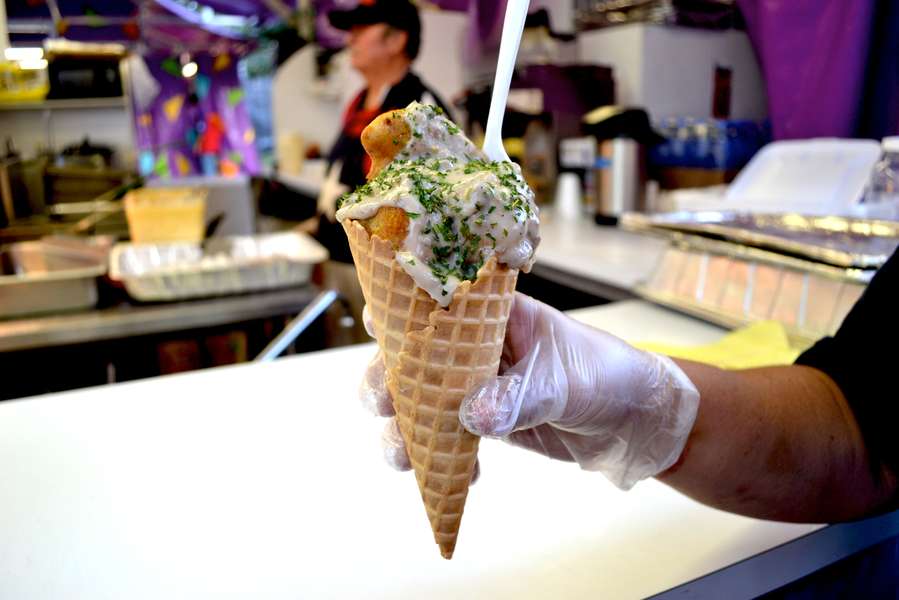 Best Fried Food at the Texas State Fair - Fried Chicken in a Waffle ...