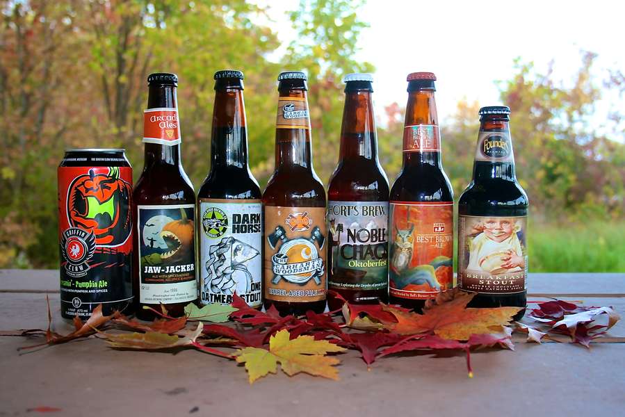 Best Fall Beers in Michigan - Griffin Claw - Founders Breakfast Stout ...