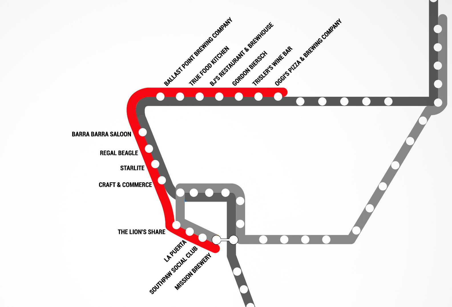 San Diego Trolley Bar Map - Bars Near Every San Diego Trolley Stop ...