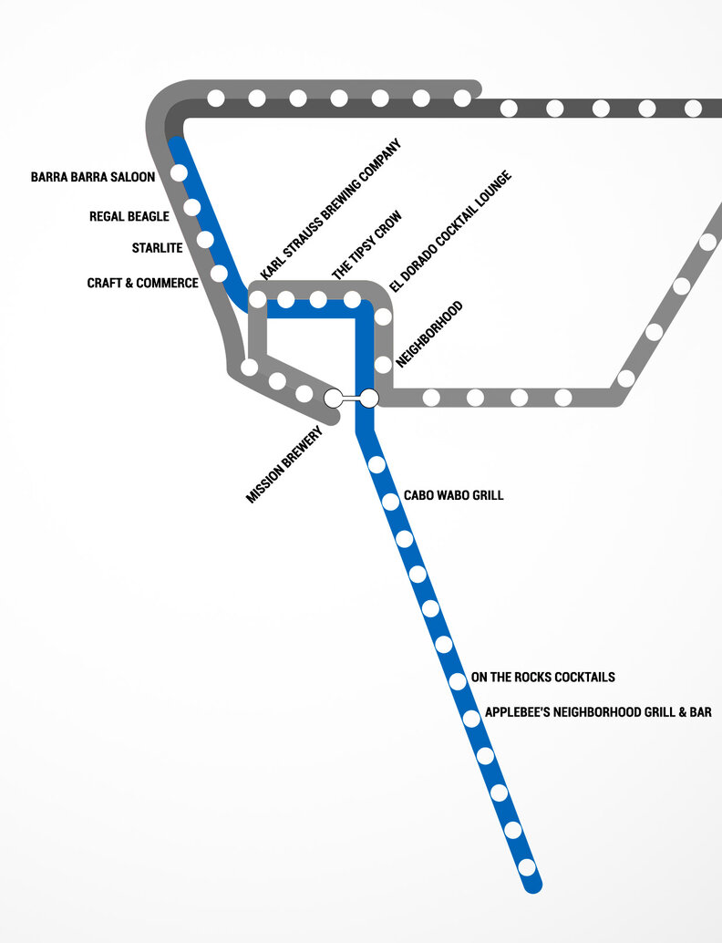 San Diego Trolley Bar Map - Bars Near Every San Diego Trolley Stop ...