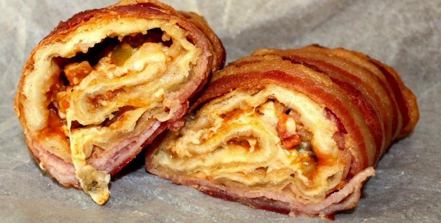 Bacon-Wrapped Pizza Burrito Recipe by Oh, Bite It! - Thrillist