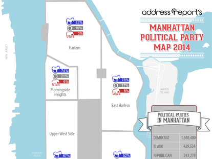 NYC Republicans - Manhattan Neighborhood Political Party Breakdown ...
