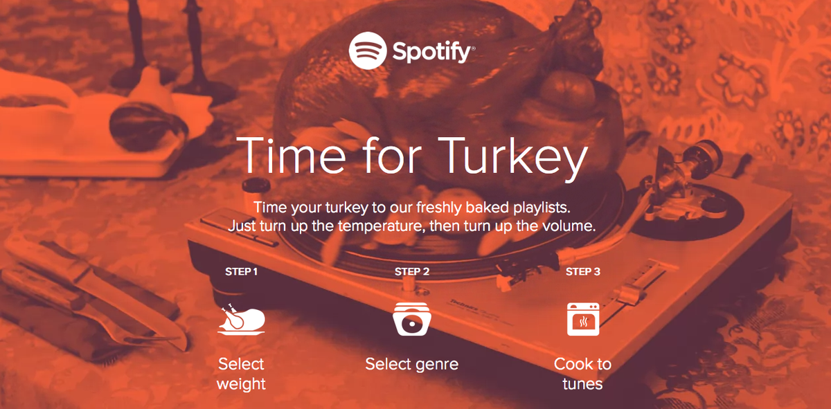Spotify Time for Turkey Playlists - Thrillist