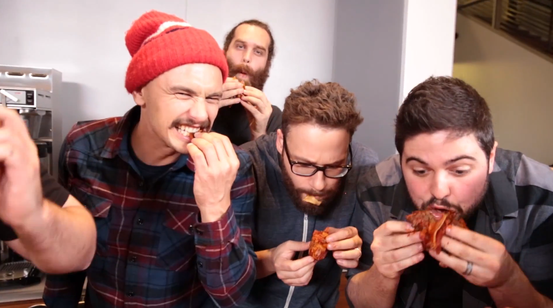 James Franco and Seth Rogen Make Korean BBQ Lasagna with Epic Meal Time ...
