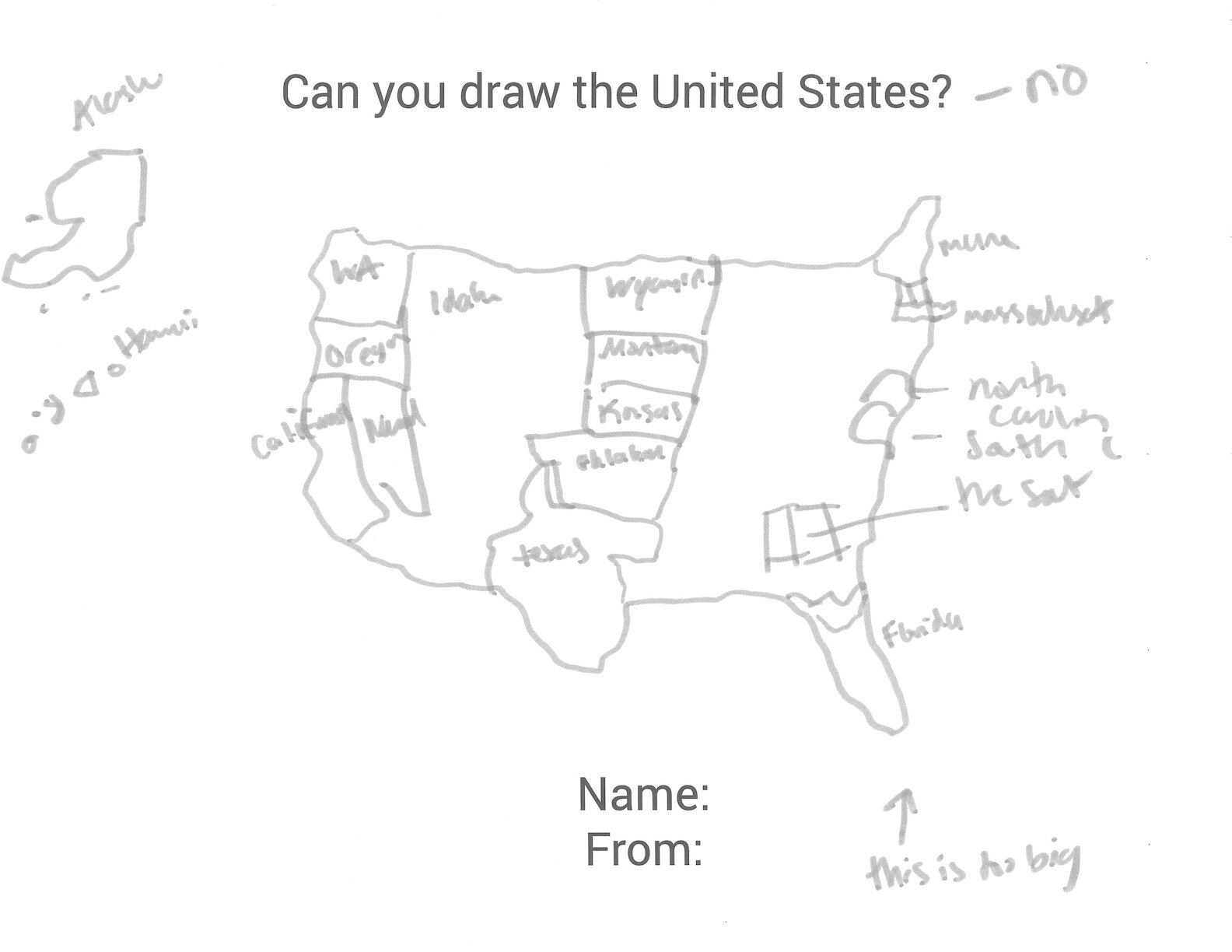 Can You Draw All 50 US States? - Thrillist