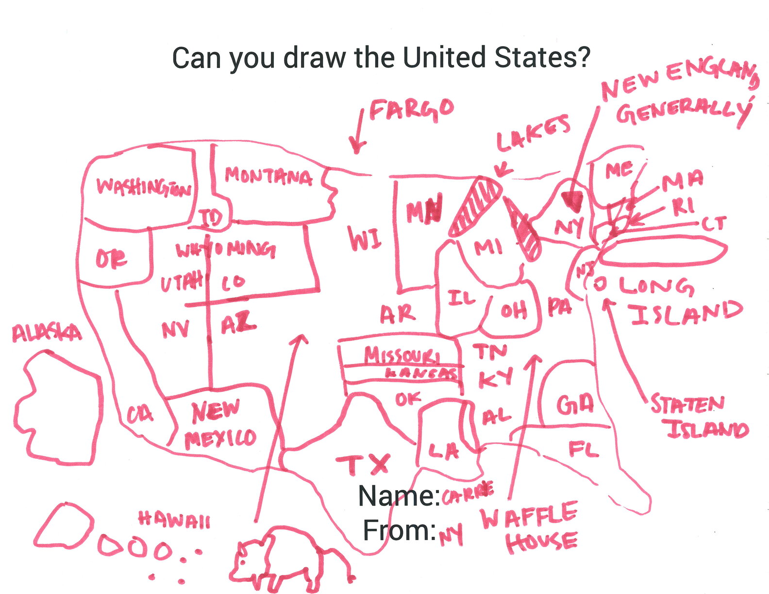 Can You Draw All 50 US States? - Thrillist