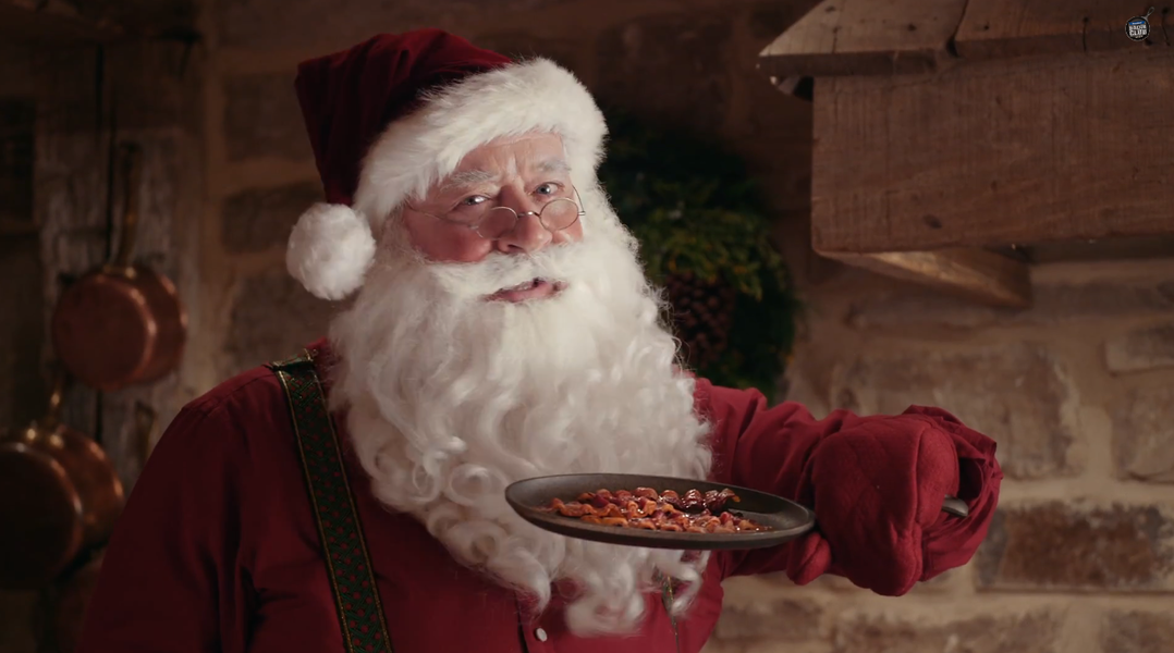 Farmland Bacon Club Santa Commercial - Thrillist