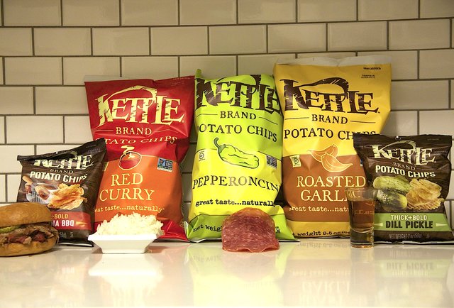 New Kettle Chips Taste Test - Pickle, Red Curry, Roasted Garlic ...