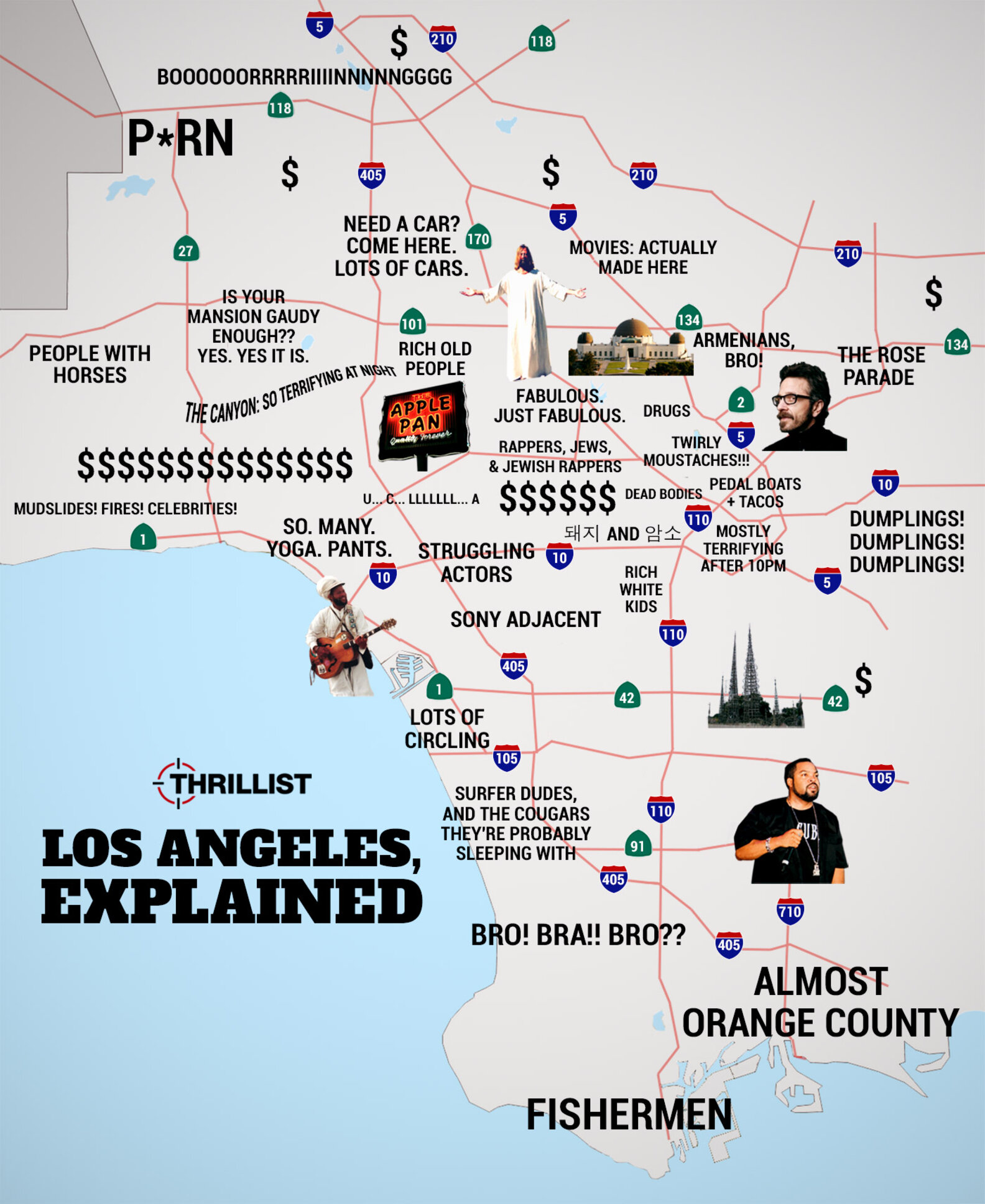 Judgmental Map Of LA - Thrillist