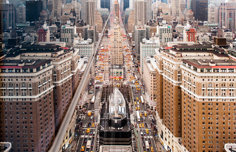 These Vertigo-Inducing Photos Look Down at NYC's Bustling Intersections ...