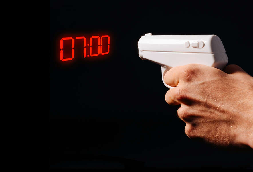 Secret Agent Alarm Clock Projector Gun - Novelty Alarm Clocks - Thrillist