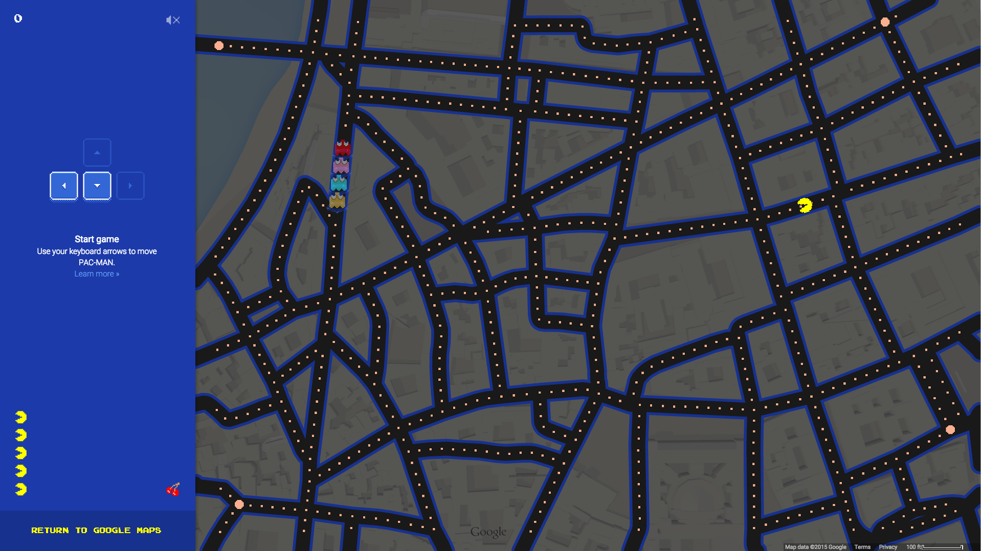 Google Maps Turns Into Pac-Man Game - Thrillist