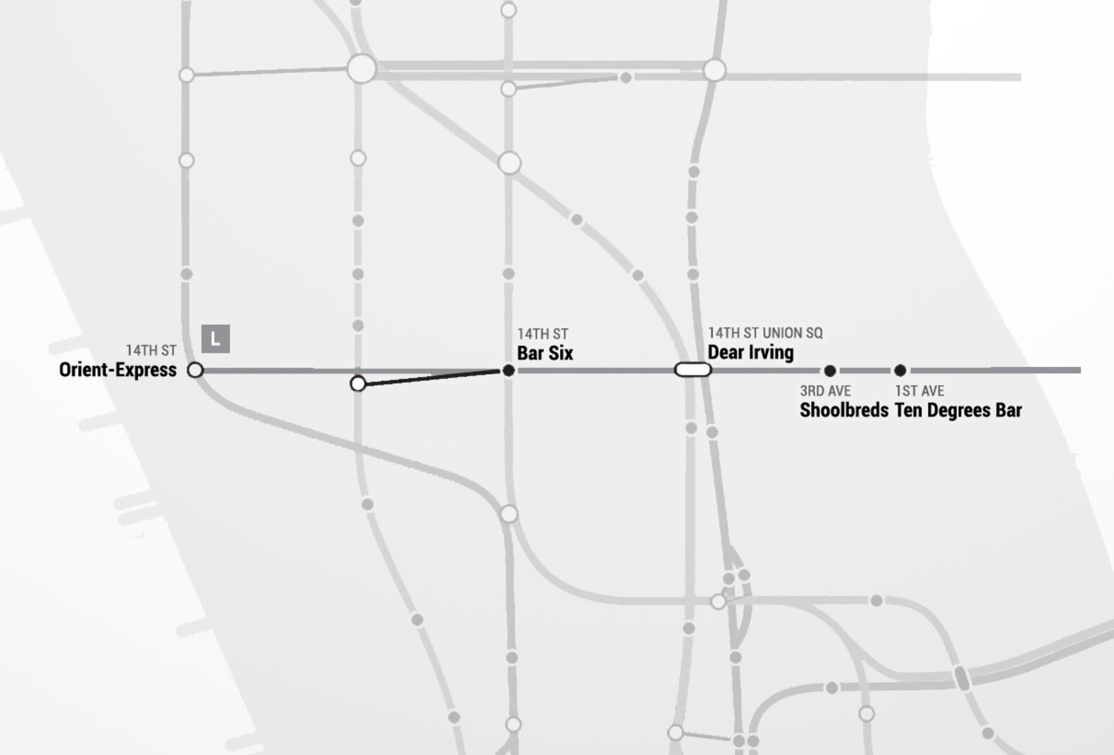 Manhattan Subway Date Map - Date Ideas Bars Restaurants - Thrillist