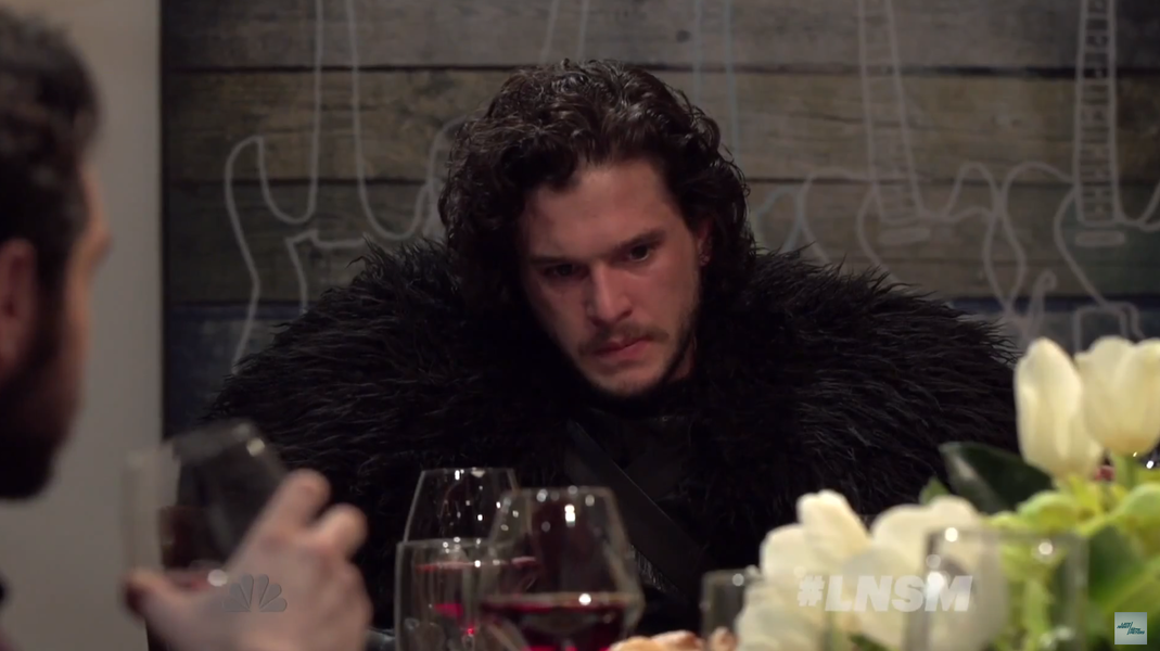 Jon Snow Attends Seth Meyers' Dinner Party - Thrillist