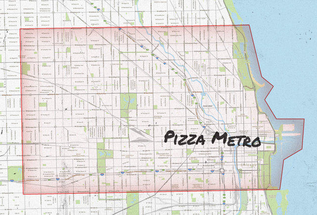 Chicago Pizza Delivery Map - Piece Salernos Pequods and More