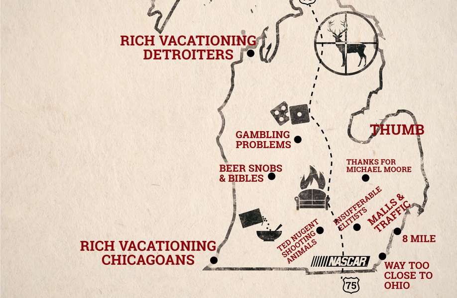 The Painfully Honest Map of Michigan - Thrillist