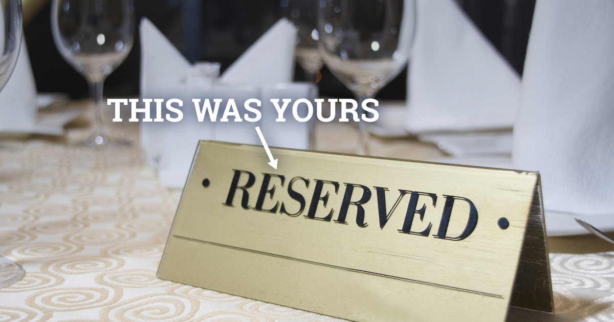 Why You Should Cancel Your Dinner Reservations When You Don't Use Them ...