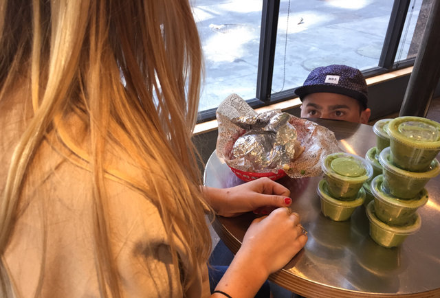 hitting on a girl at chipotle