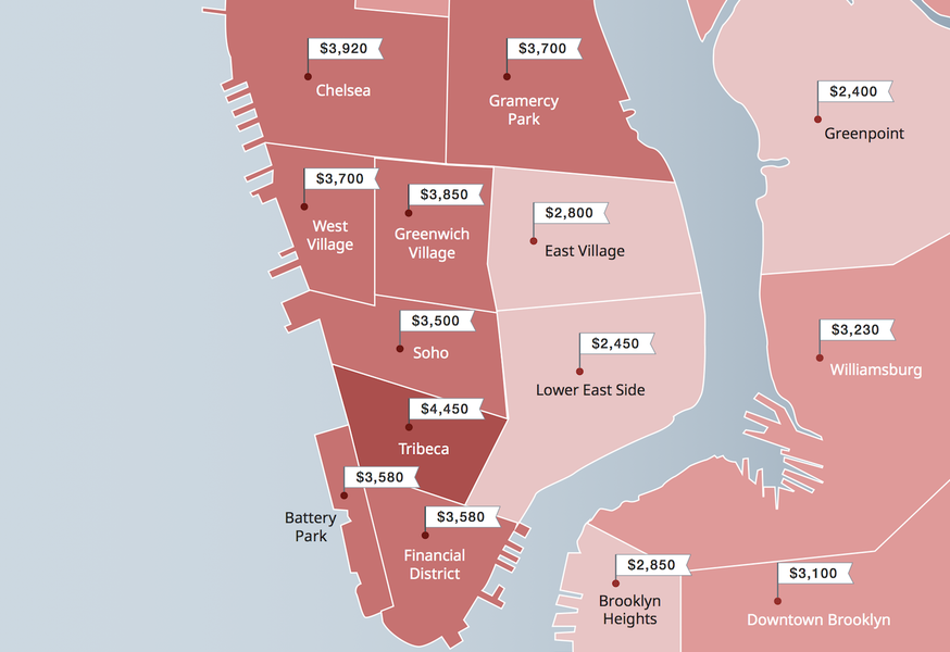 Maps Show the Totally-Insane Rents in NYC Neighborhoods - Thrillist