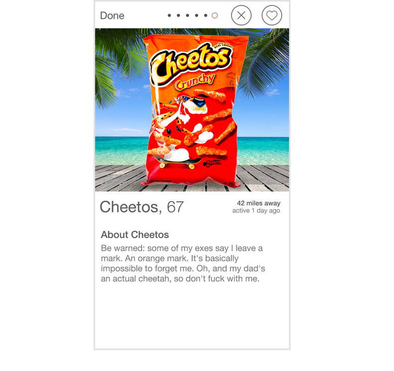 Tinder Profiles for Snacks - Thrillist