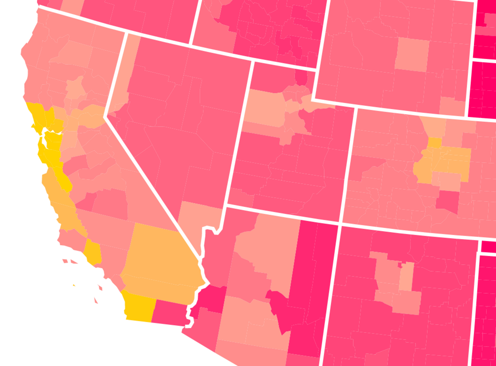 Cost of Living Map: Purchasing Power of $100 in Every Major US City and ...