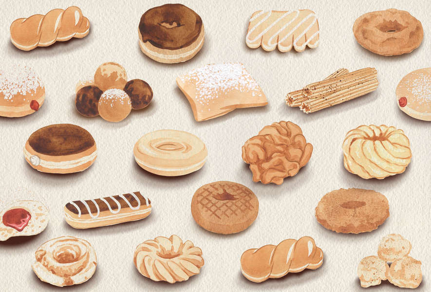 Illustrated Donut Guide - Every Important Donut - Thrillist