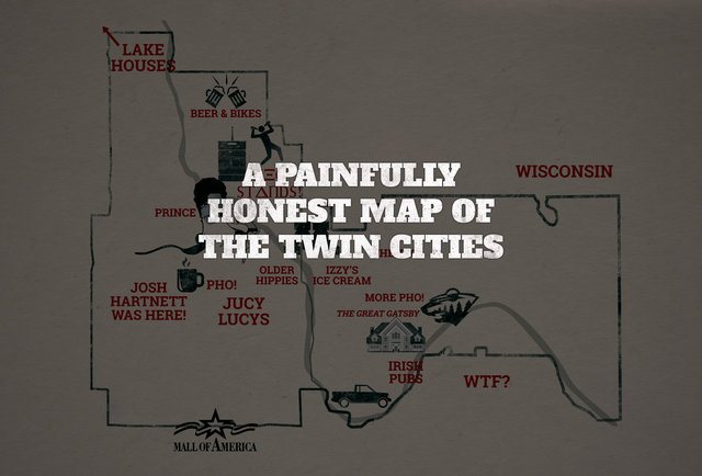 An Honest Map of the Twin Cities - MSP's Best Map Ever