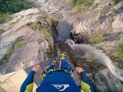 World Record High Dive Set in Switzerland by Laso Schaller for Red Bull ...