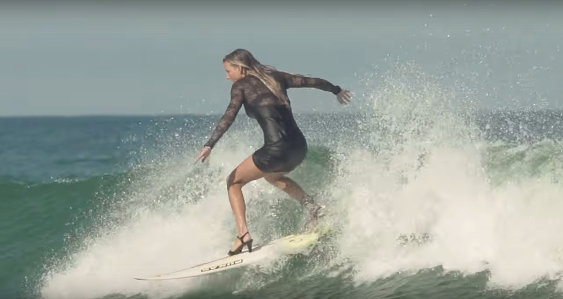 Surfing in Heels Video - Thrillist