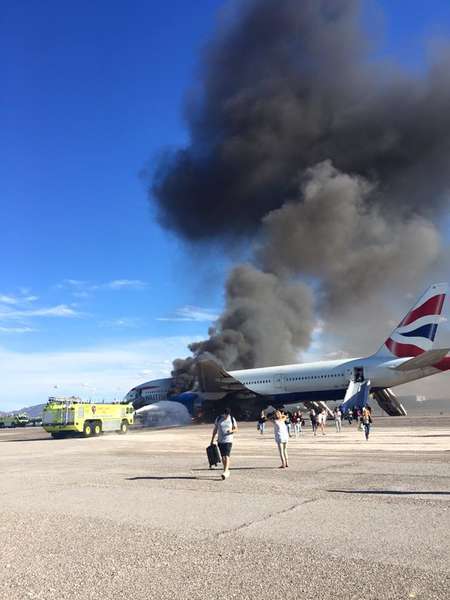 British Airways Flight Catches Fire At Mccarran Airport In Las Vegas