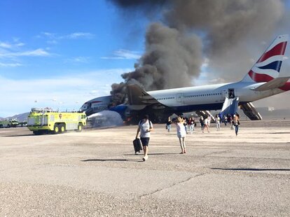 British Airways Flight Catches Fire at Mccarran Airport in Las Vegas ...